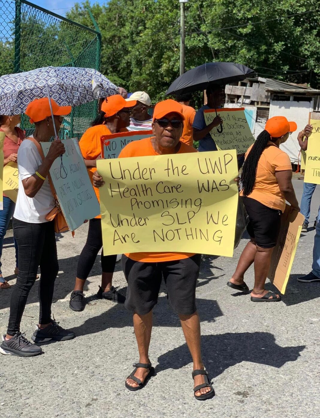 UWP Stages 'Orange Protest' Over Healthcare - St. Lucia Times