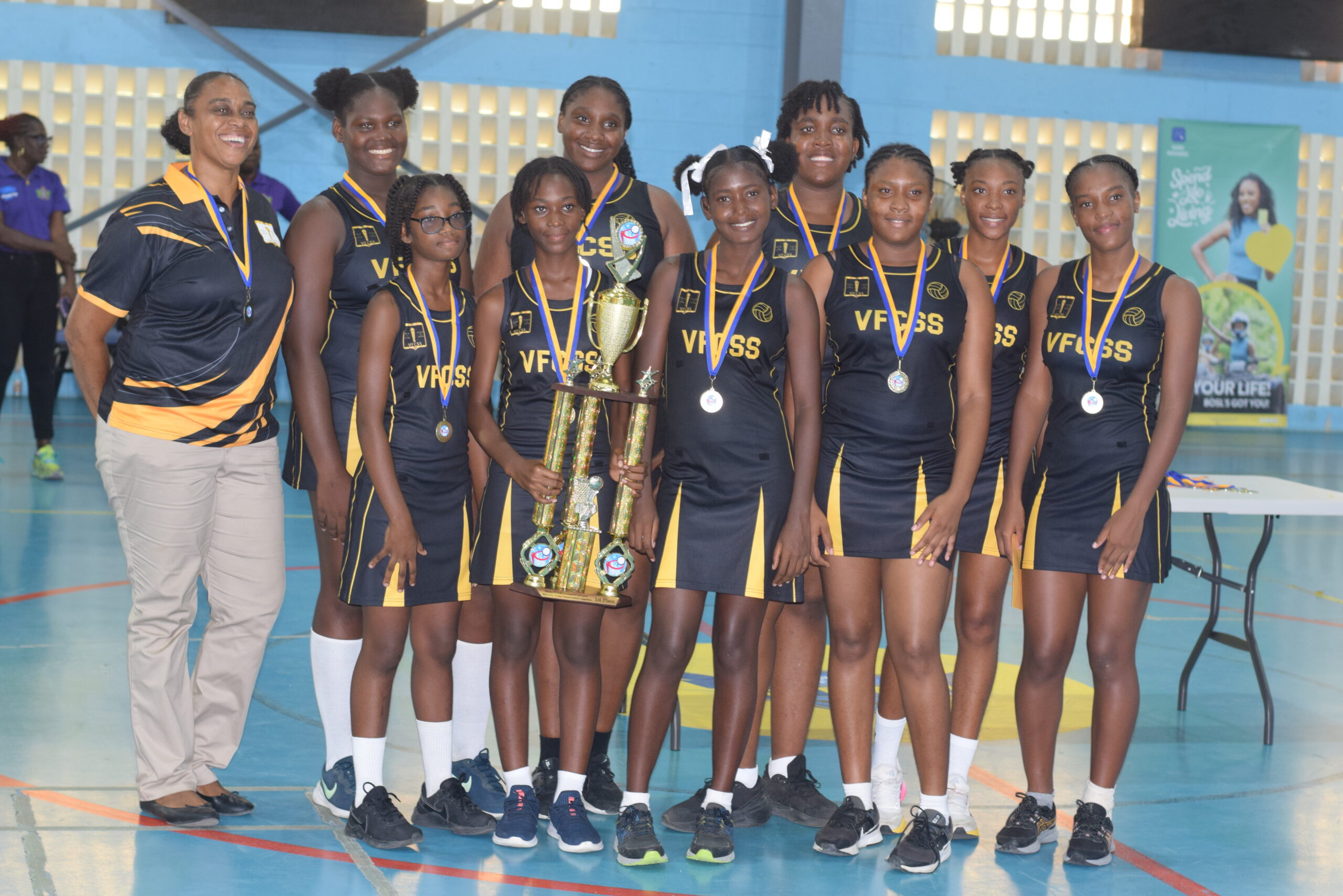 Samuel Anchors VFCSS to nail-biting Schools Netball Win - St. Lucia Times