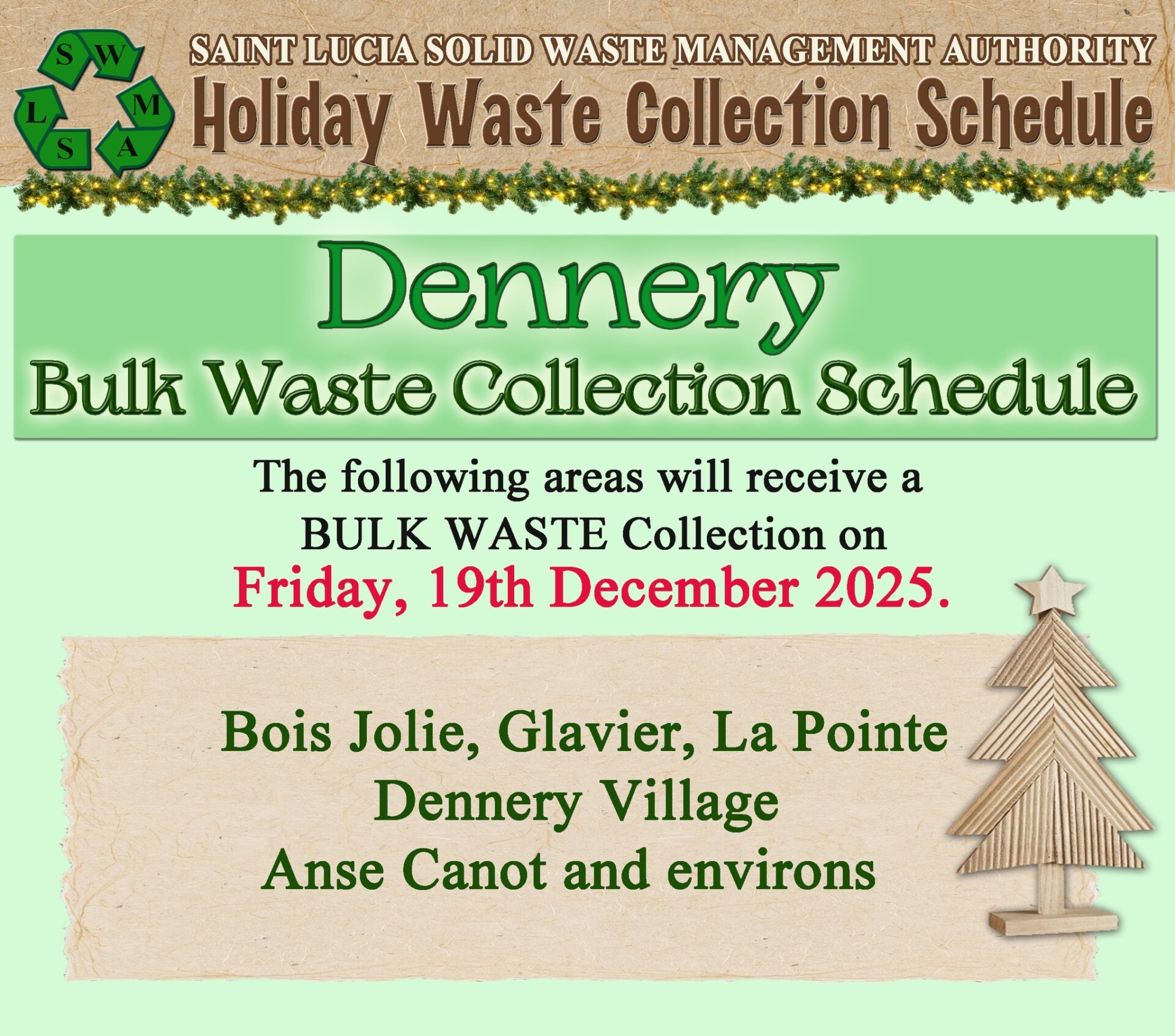 Holiday waste collection changes residents should note - St. Lucia Times