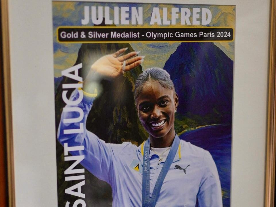 Julien Alfred honoured with commemorative stamp - St. Lucia Times