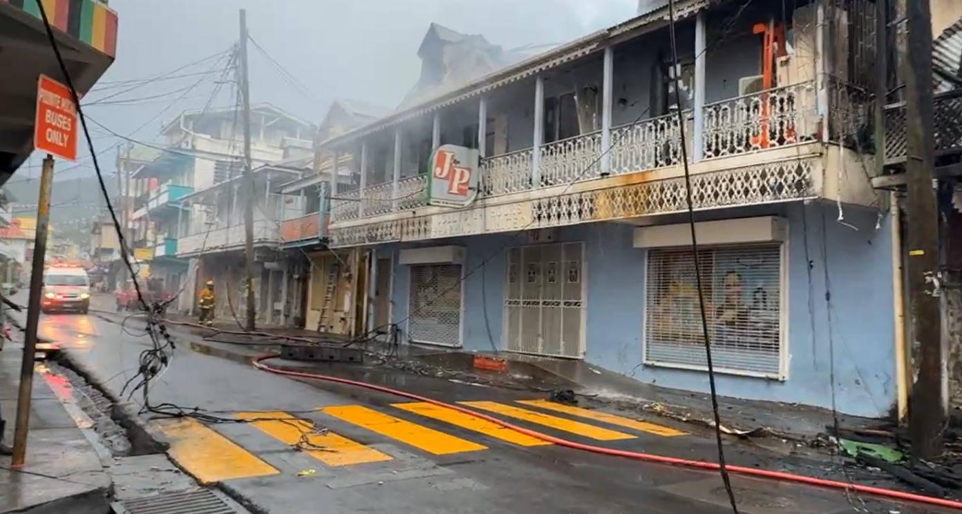 Fire destroys historic buildings, businesses in Dominica’s capital - St ...